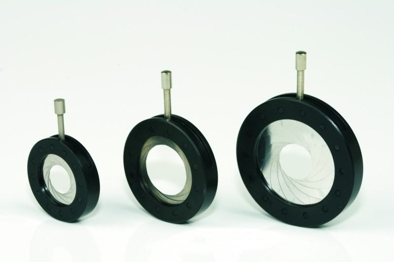 Custom Iris diaphragms | uncoated stainless steel | Knight Optical